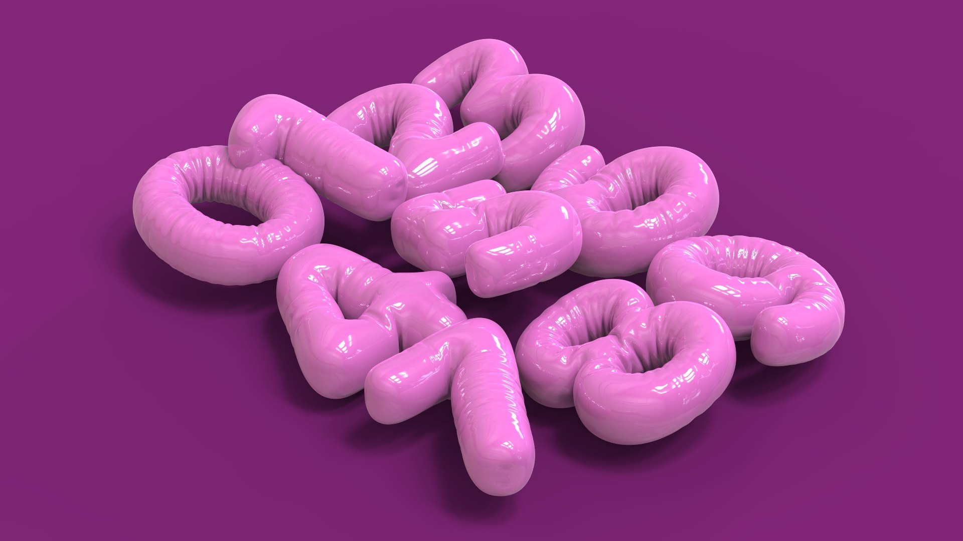 Bubble Or Ballon Typo With Numbers 3D - TurboSquid 2218296