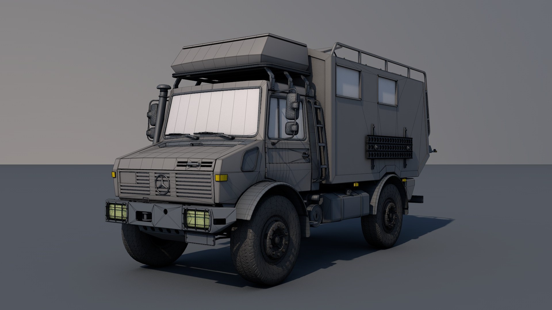 Unimog Doka Camper 4x4 Mid-poly 3D Model - TurboSquid 2032392
