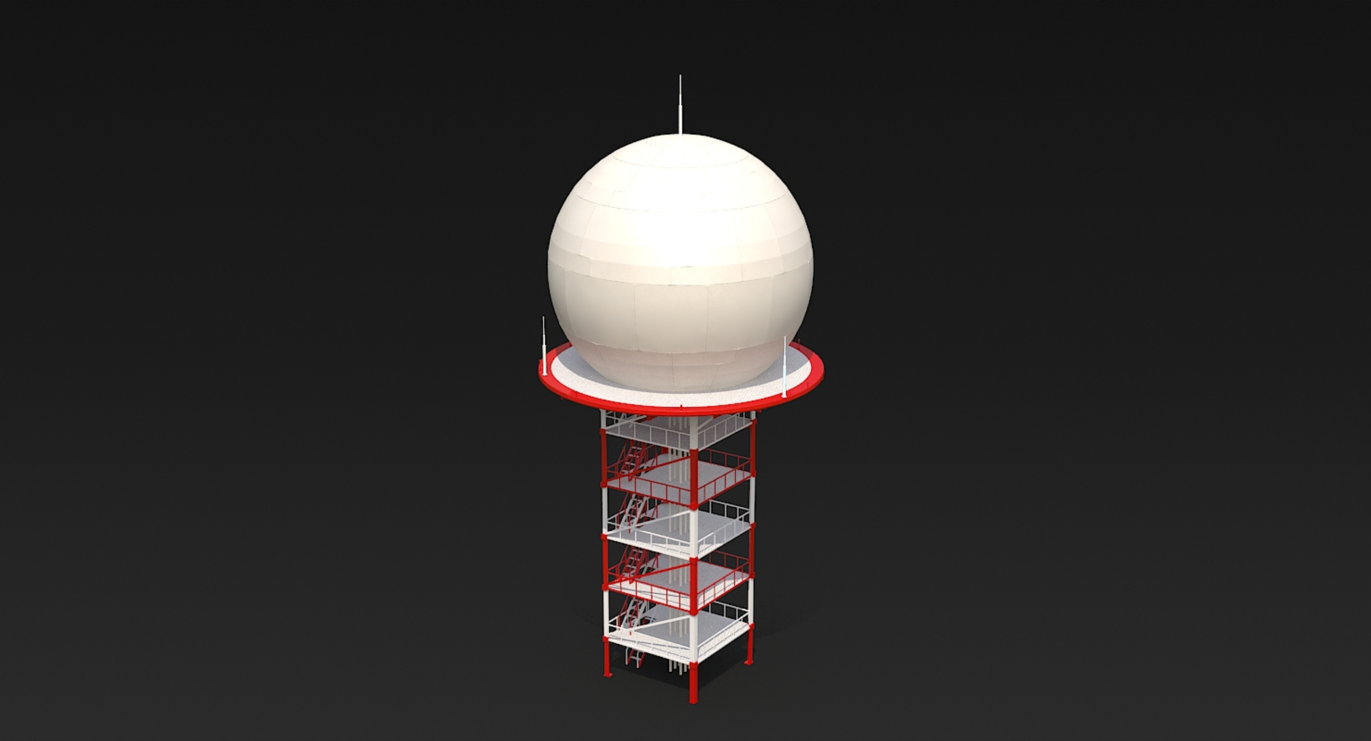3D Airport Dome Radar - TurboSquid 1172109