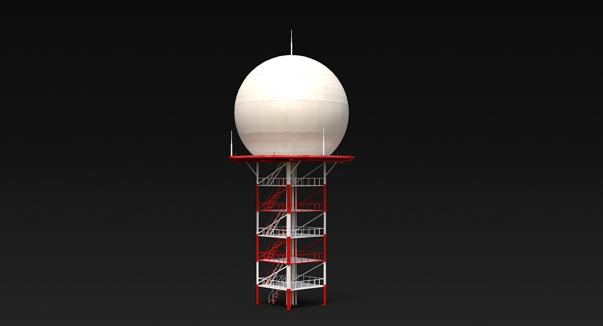 3D Airport Dome Radar - TurboSquid 1172109