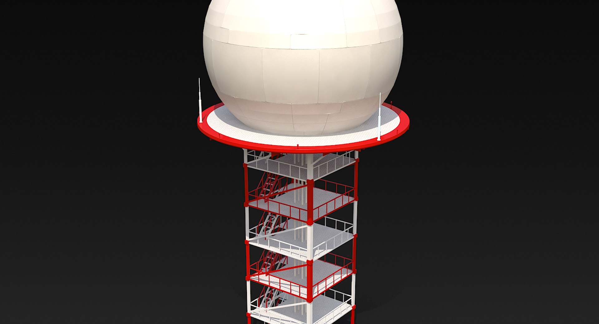 3D Airport Dome Radar - TurboSquid 1172109