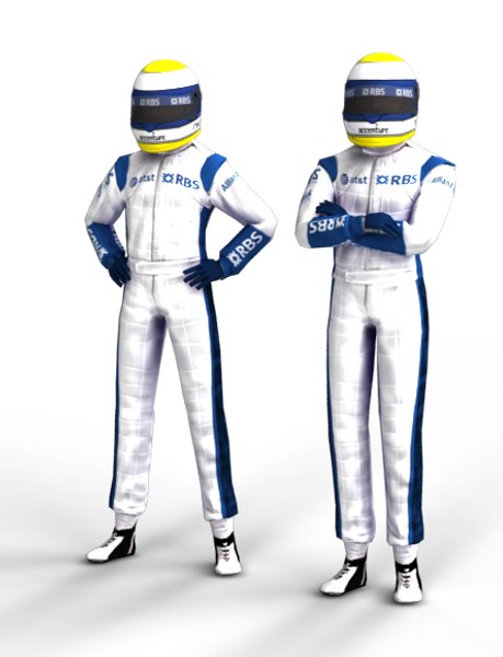 packed 12 f1 drivers 3d model