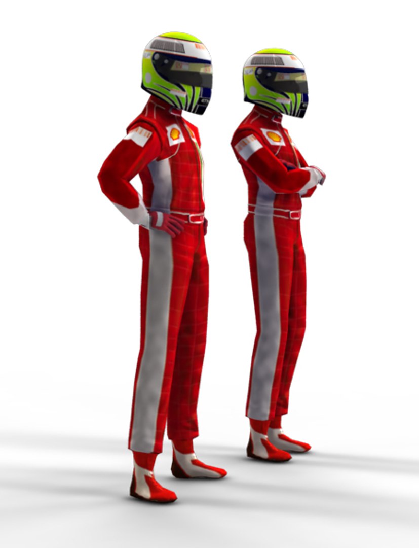 packed 12 f1 drivers 3d model