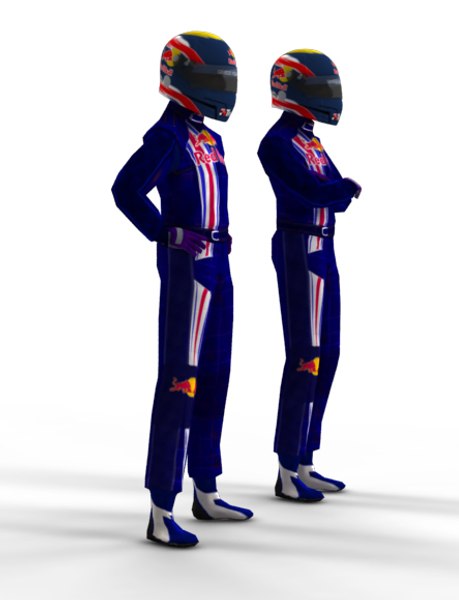 packed 12 f1 drivers 3d model