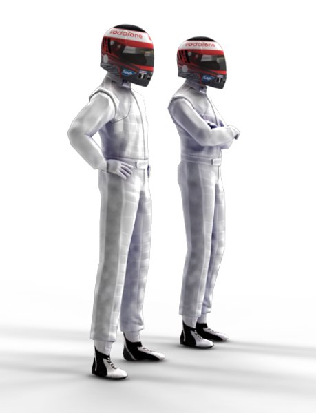 packed 12 f1 drivers 3d model
