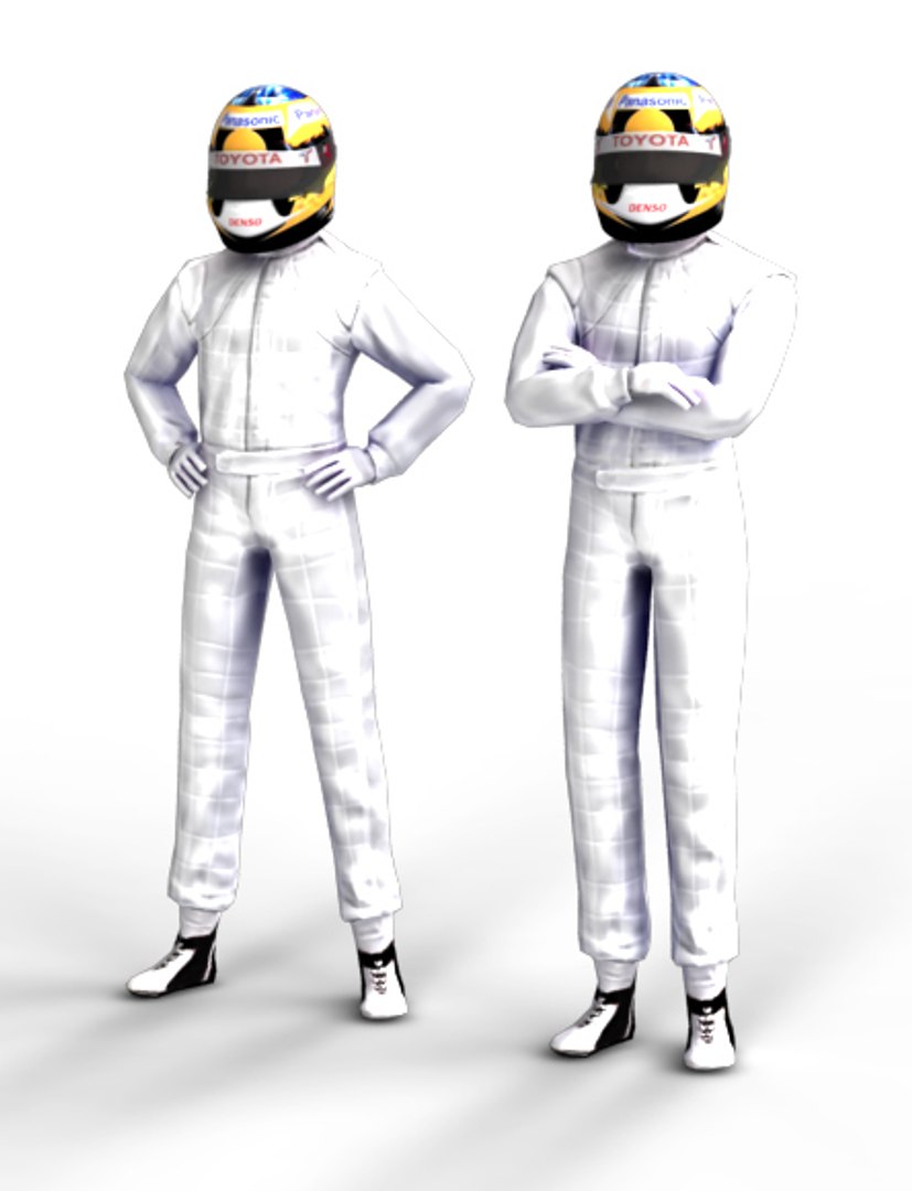 packed 12 f1 drivers 3d model