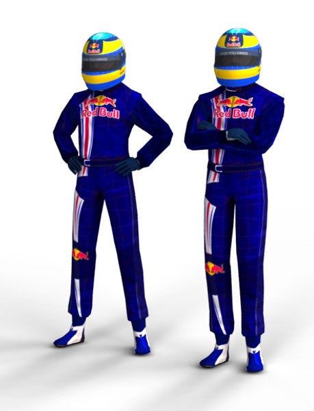 packed 12 f1 drivers 3d model