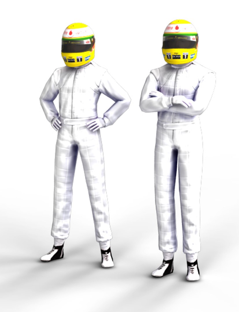 packed 12 f1 drivers 3d model
