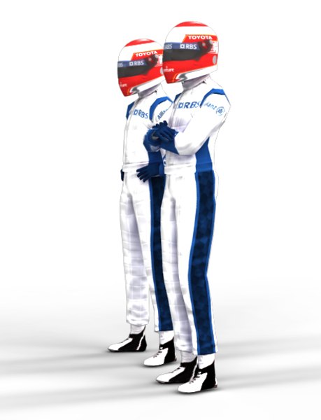 packed 12 f1 drivers 3d model