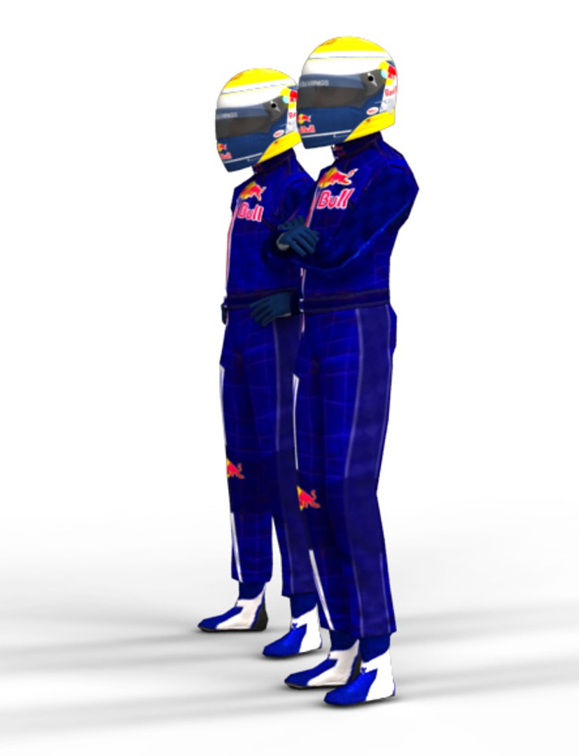 packed 12 f1 drivers 3d model