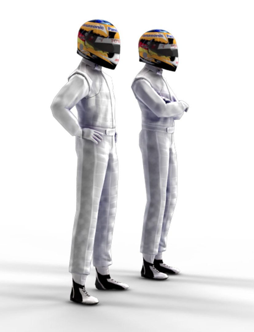 packed 12 f1 drivers 3d model