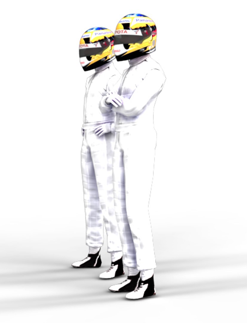 packed 12 f1 drivers 3d model