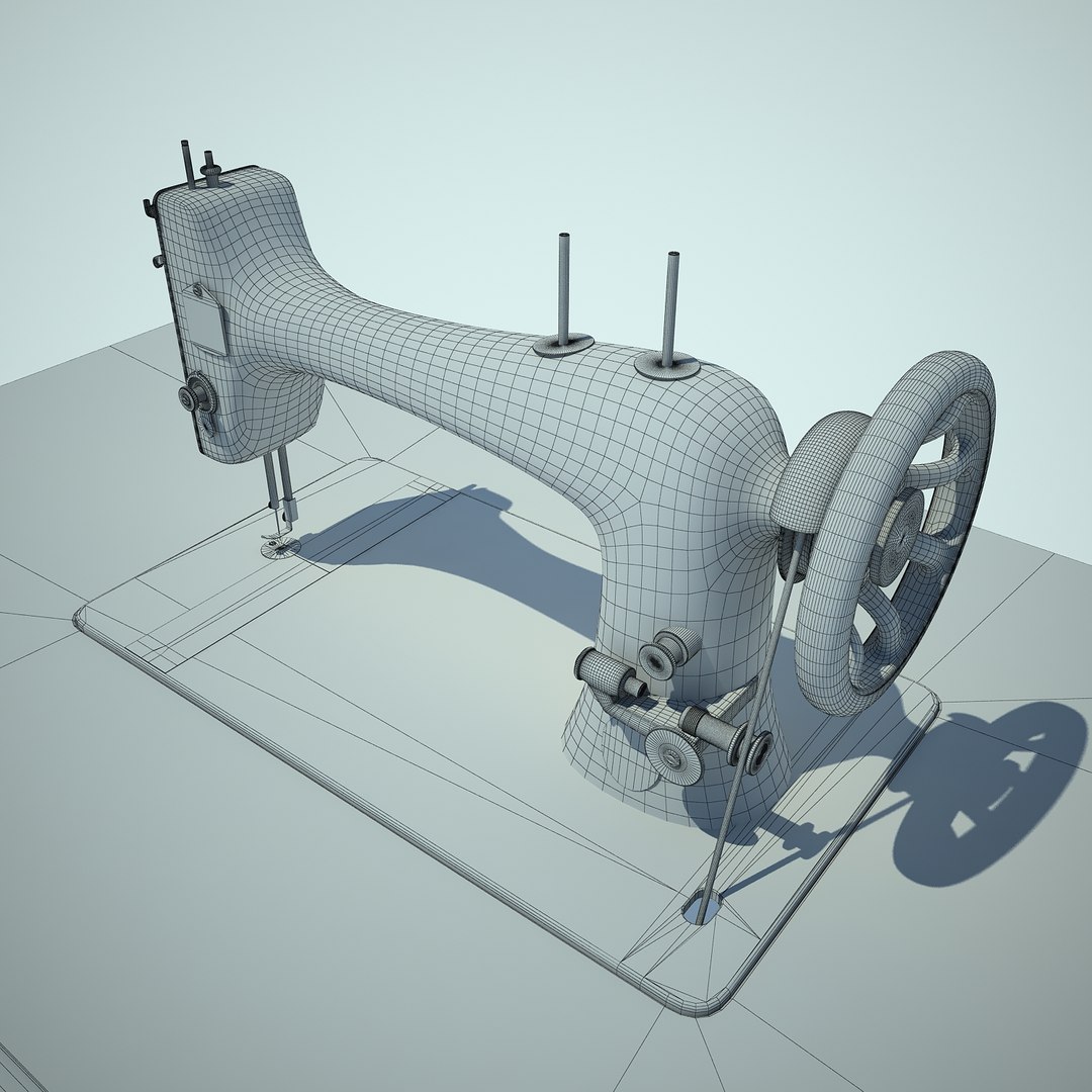 3d Antique Singer Sewing