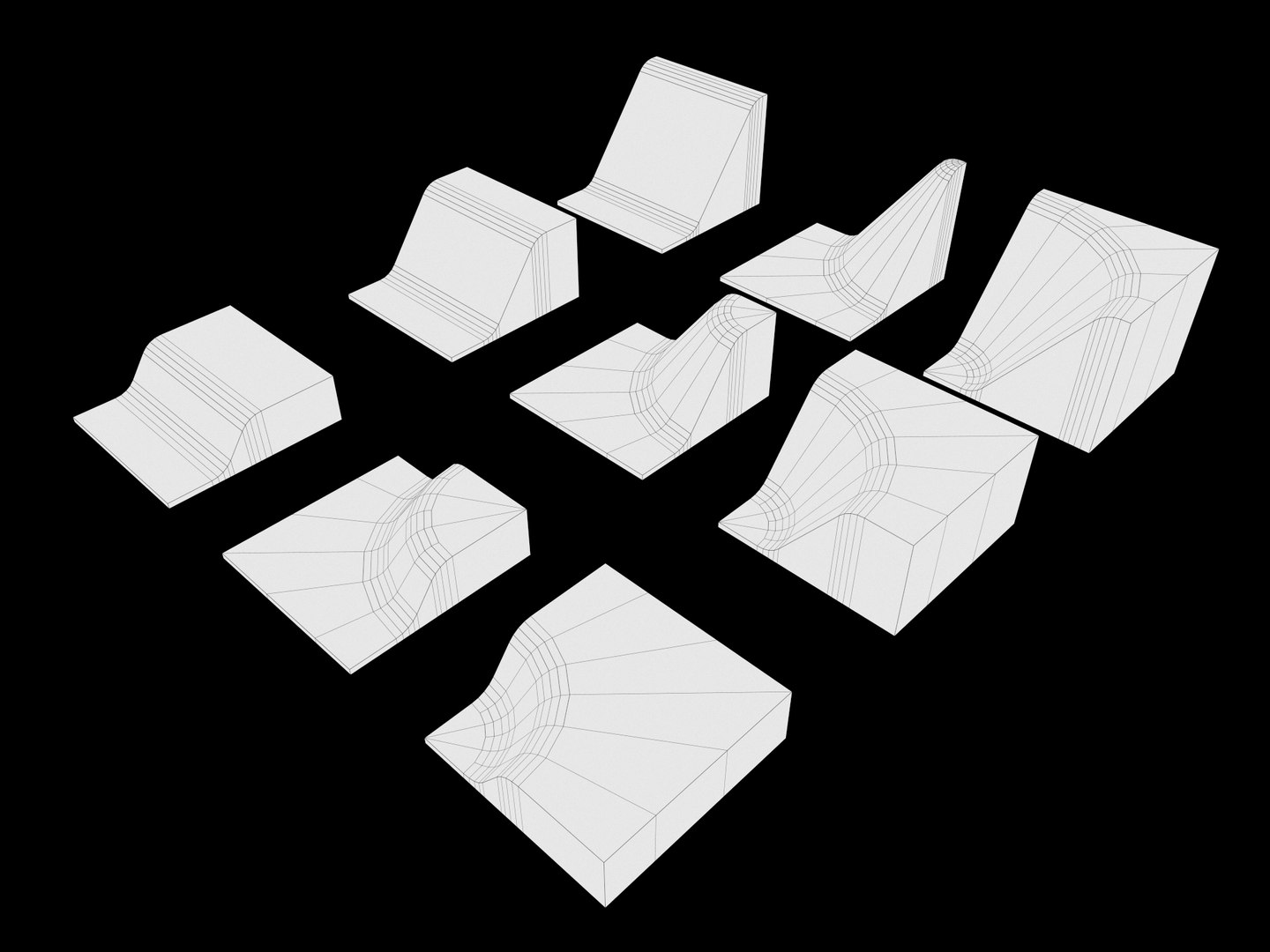 Skatepark Skate Modular 3D Model - TurboSquid 1404471