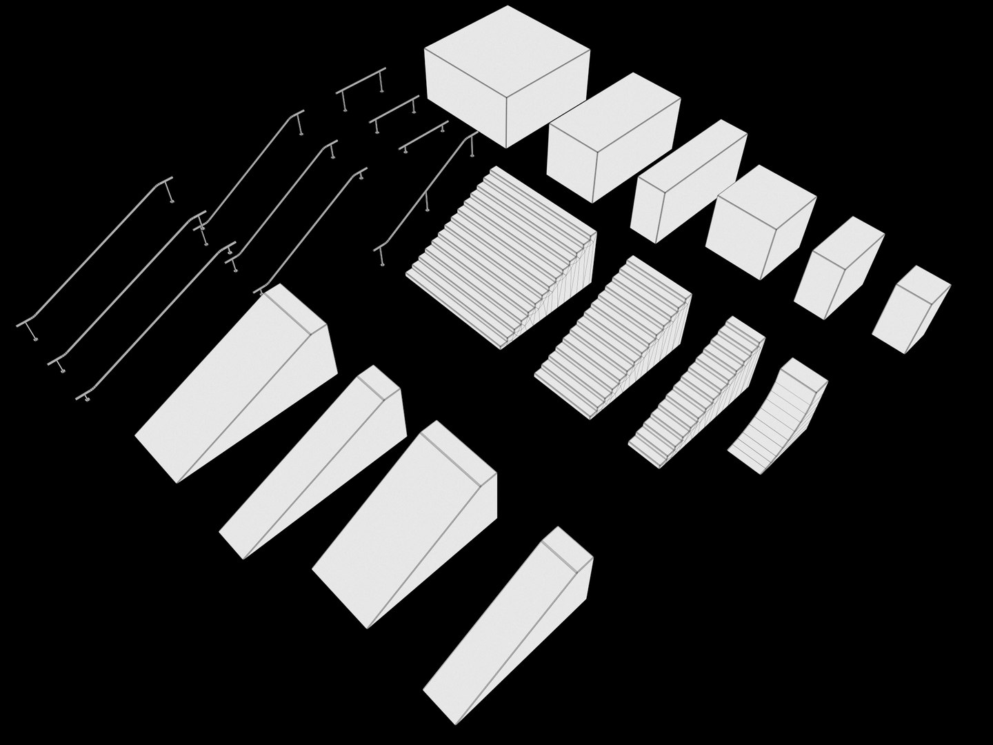 Skatepark Skate Modular 3D Model - TurboSquid 1404471