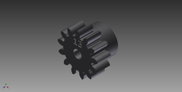 3d gear set module 1 model