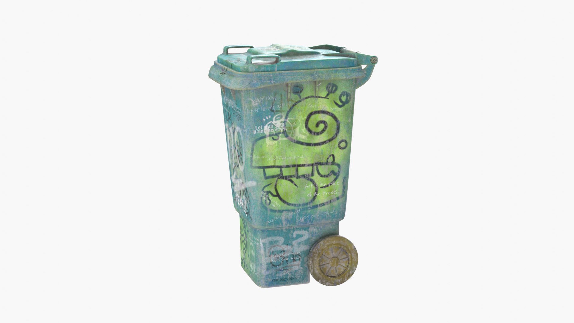 Graffiti Street Trash Bin - PBR 3D Model 3D Model - TurboSquid 2337878