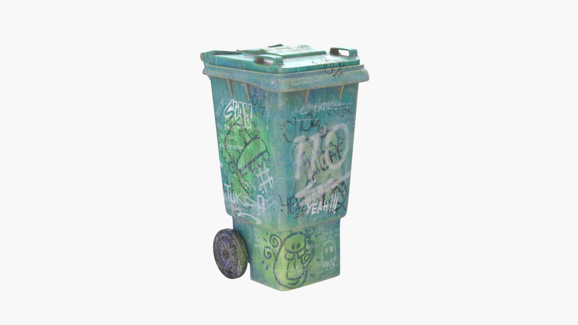 Graffiti Street Trash Bin - PBR 3D Model 3D Model - TurboSquid 2337878