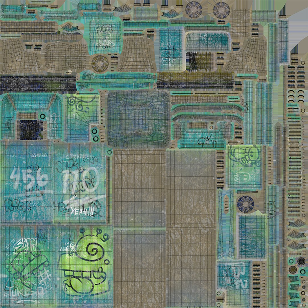 Graffiti Street Trash Bin - PBR 3D Model 3D Model - TurboSquid 2337878