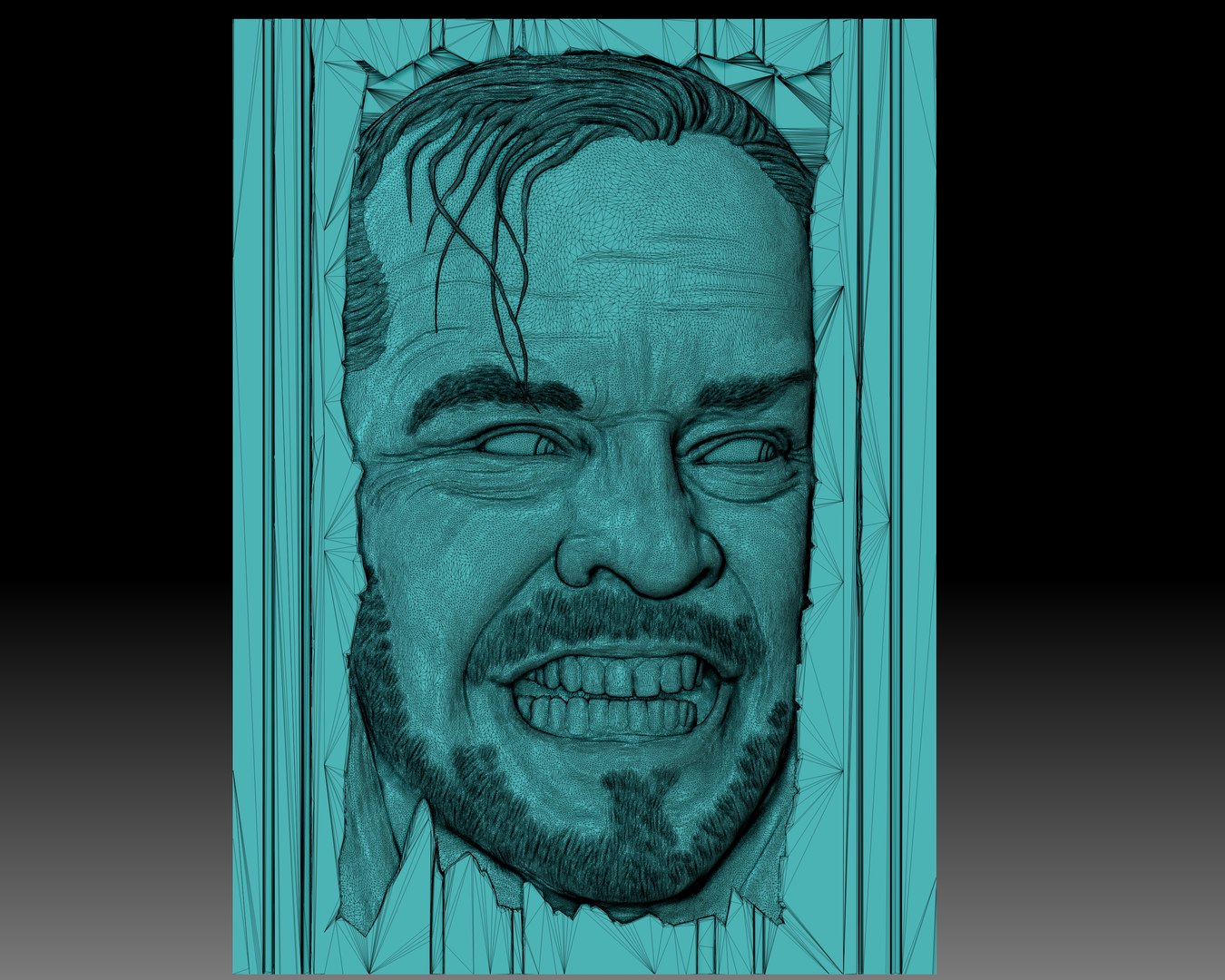 Shining Horror Movie Relief For CNC Router Or 3D Printer Model ...