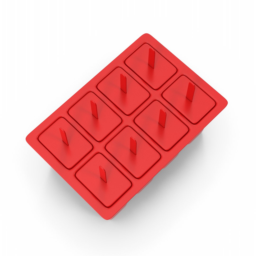3D Ice Cream Popsicle Mold Red - TurboSquid 1959797