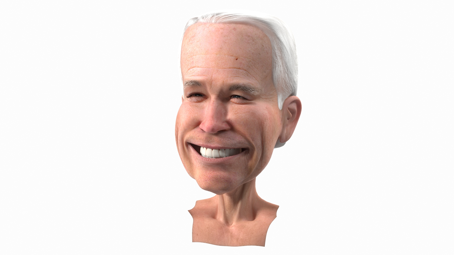 3D Cartoon Joe Biden Smiling Head - TurboSquid 1789526