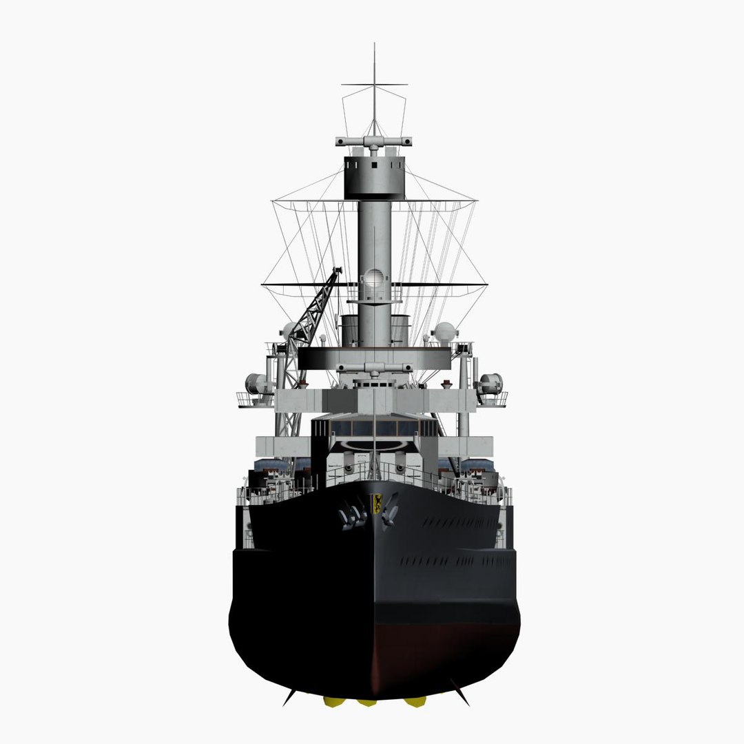 Light Cruiser Leipzig Ww2 German 3d Model