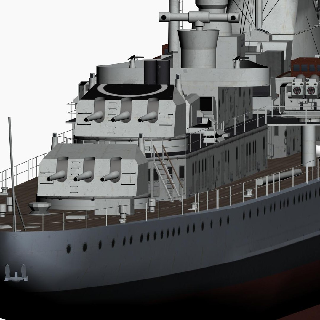 Light Cruiser Leipzig Ww2 German 3d Model