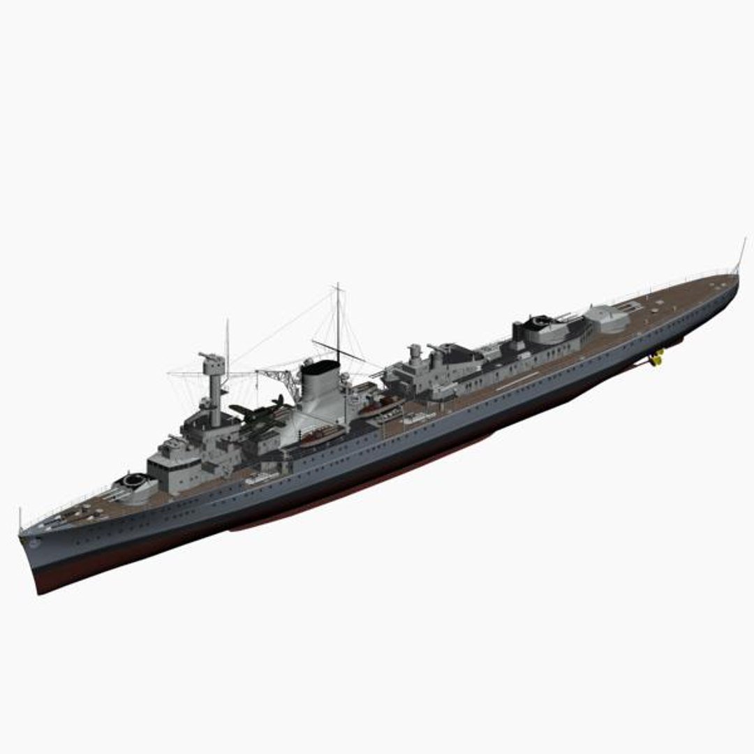 light cruiser leipzig ww2 german 3d model