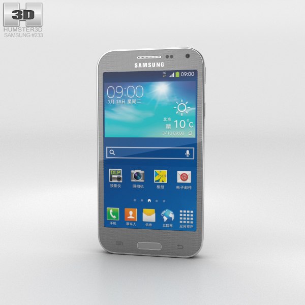 modelo 3d Samsung Galaxy Beam 2 Gris Plata - TurboSquid 1240101