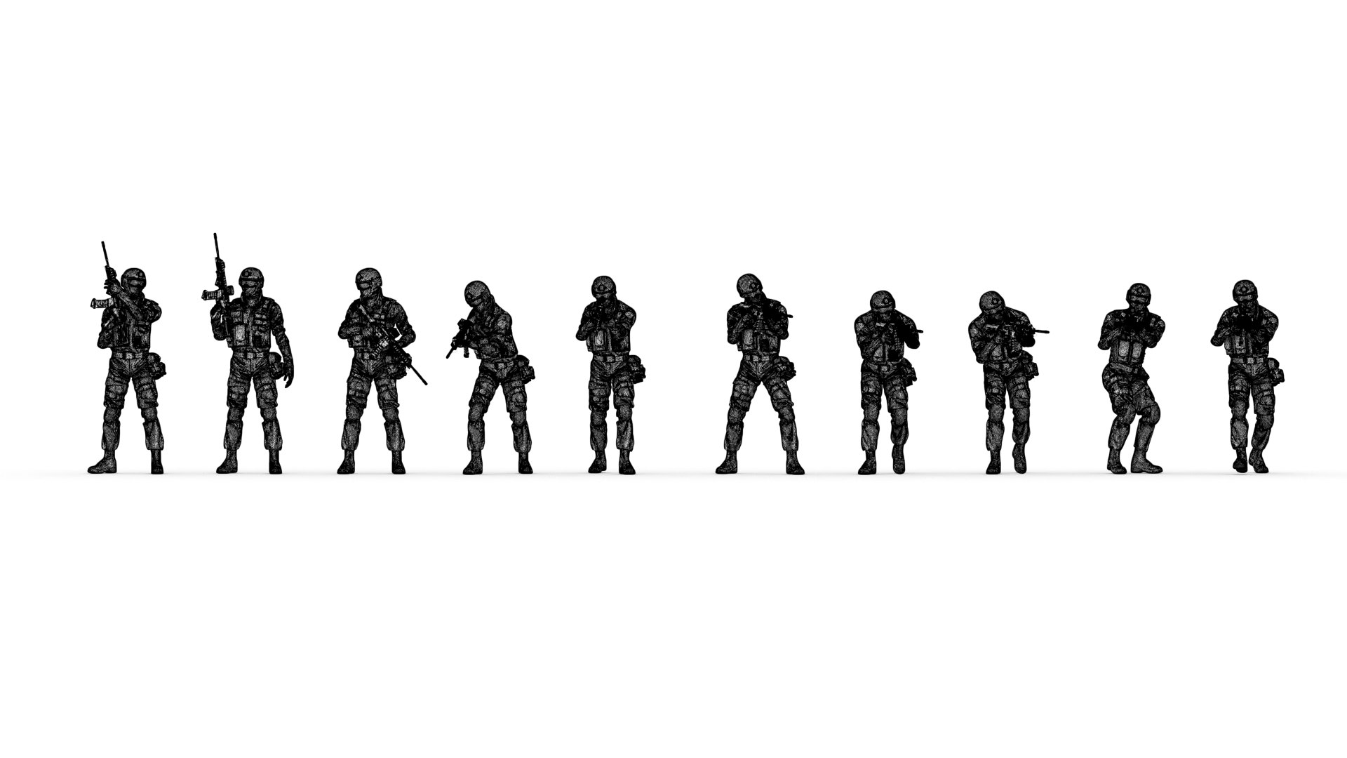 SWAT Figure Set 01 3D - TurboSquid 1808491