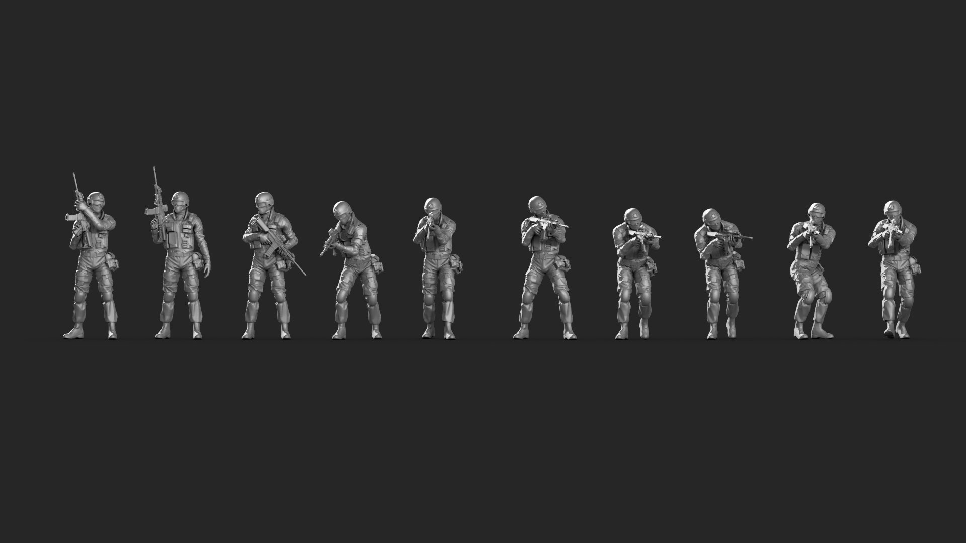 SWAT Figure Set 01 3D - TurboSquid 1808491