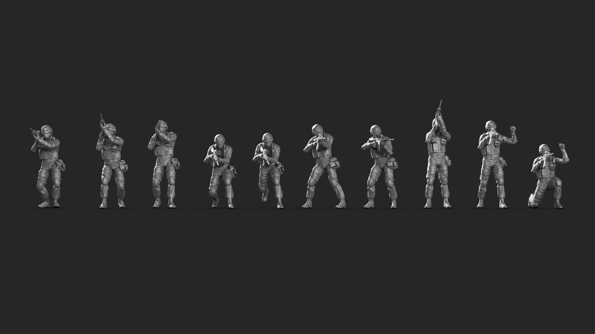 SWAT Figure Set 01 3D - TurboSquid 1808491