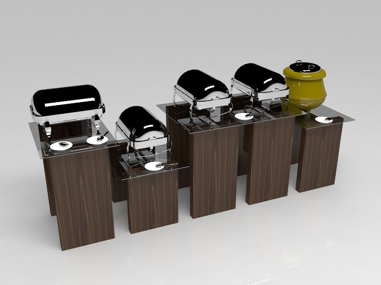 Buffet Table Model - TurboSquid 1625052