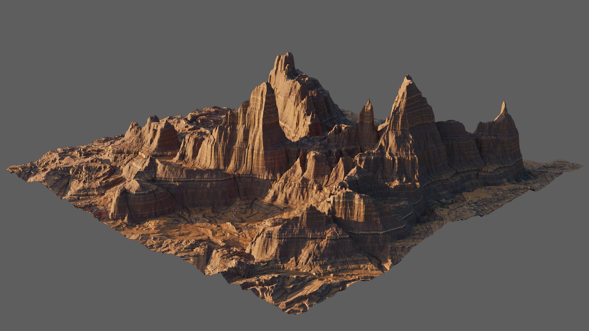 8K Detailed Cliff Landscape 5 3D - TurboSquid 1820538