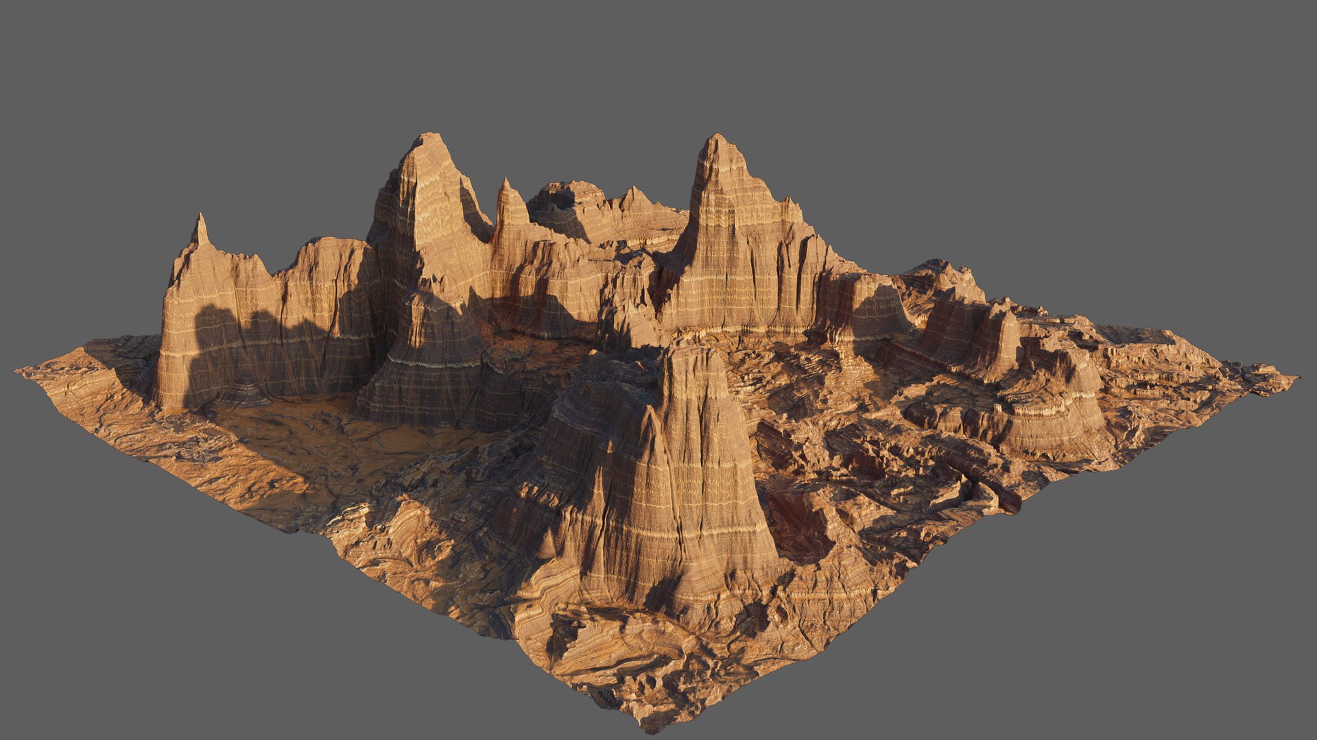 8K Detailed Cliff Landscape 5 3D - TurboSquid 1820538