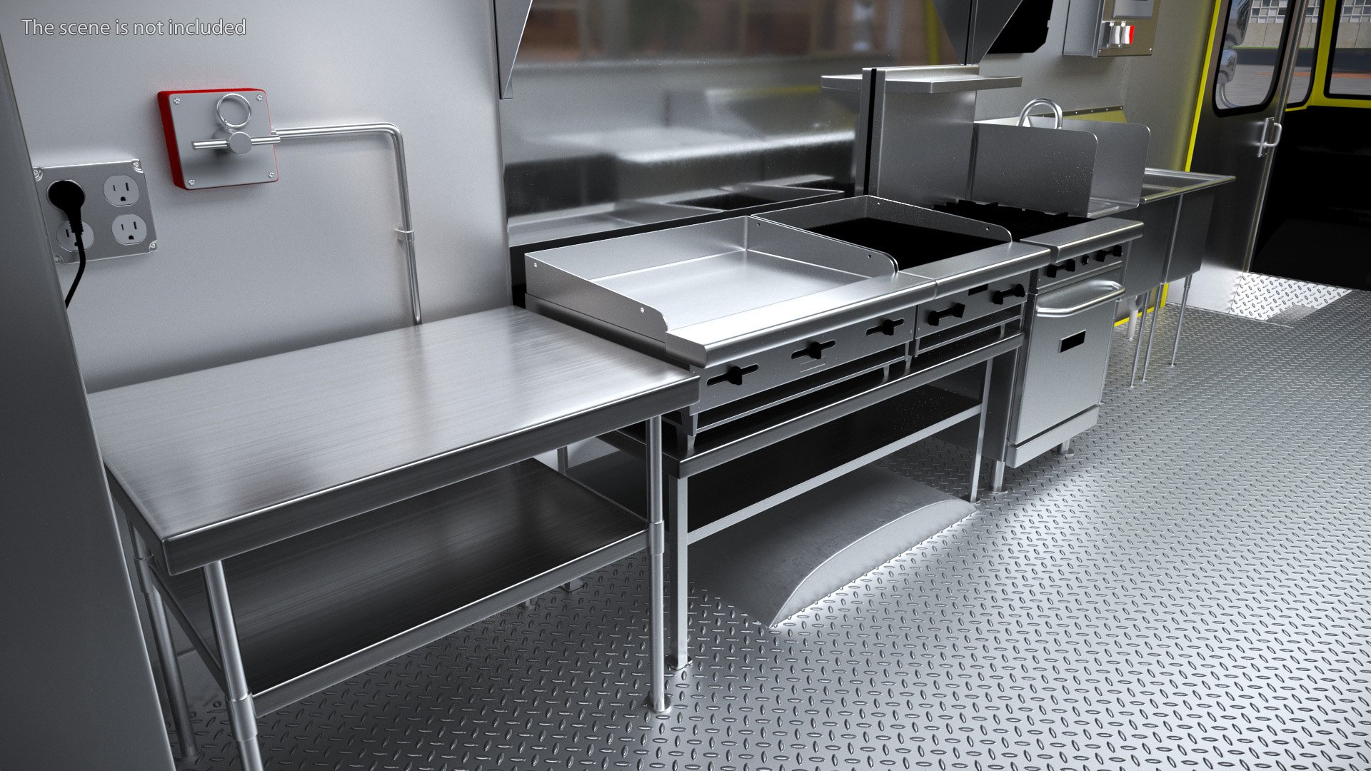 Food Truck Kitchen Set Model - TurboSquid 2418856