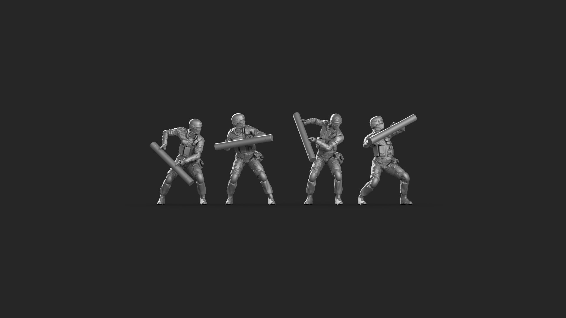 SWAT Figure Set 03 3D Model - TurboSquid 1809318