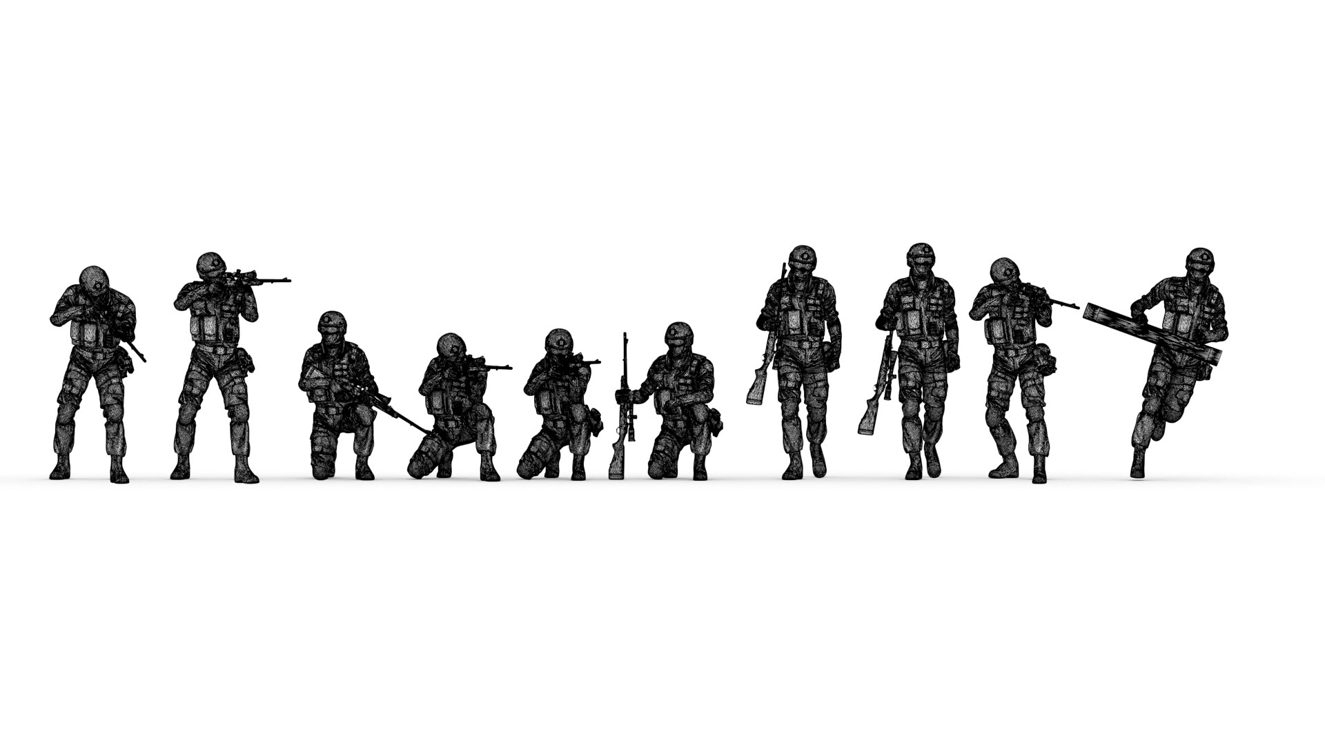 SWAT Figure Set 03 3D Model - TurboSquid 1809318