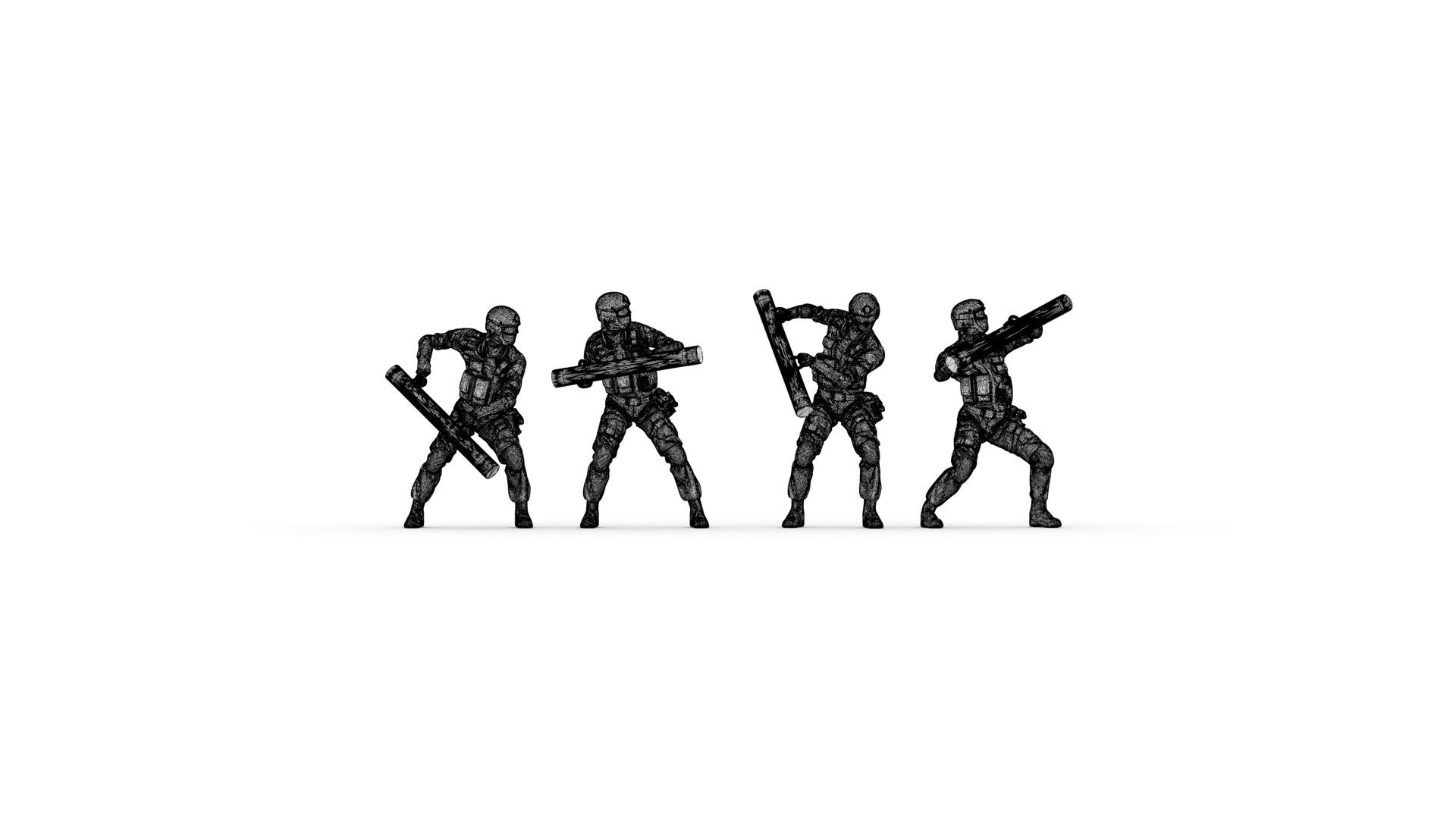SWAT Figure Set 03 3D Model - TurboSquid 1809318