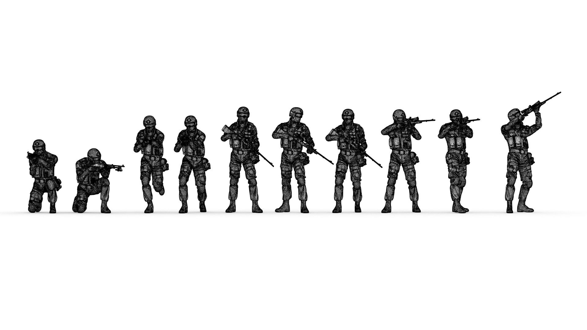 SWAT Figure Set 03 3D Model - TurboSquid 1809318