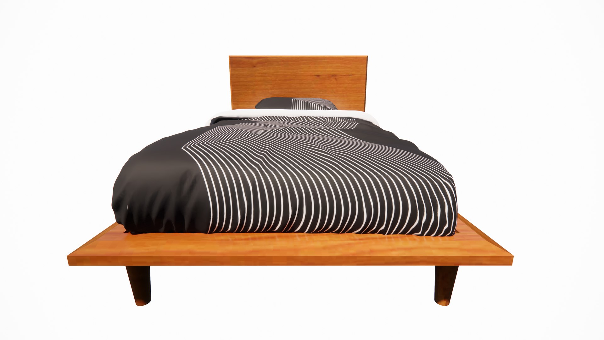 3D Single Bed 90 X 200 - TurboSquid 2089059