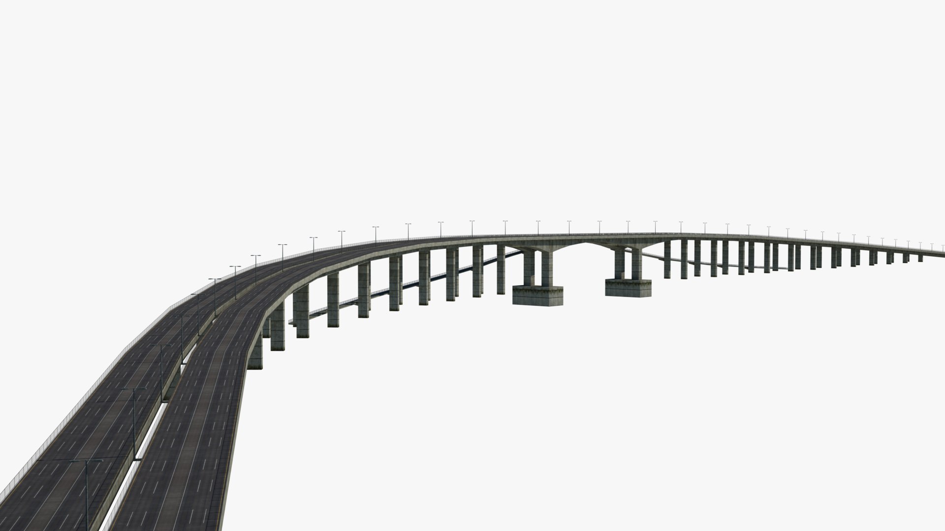 3D Highway Bridge Model - TurboSquid 1234878