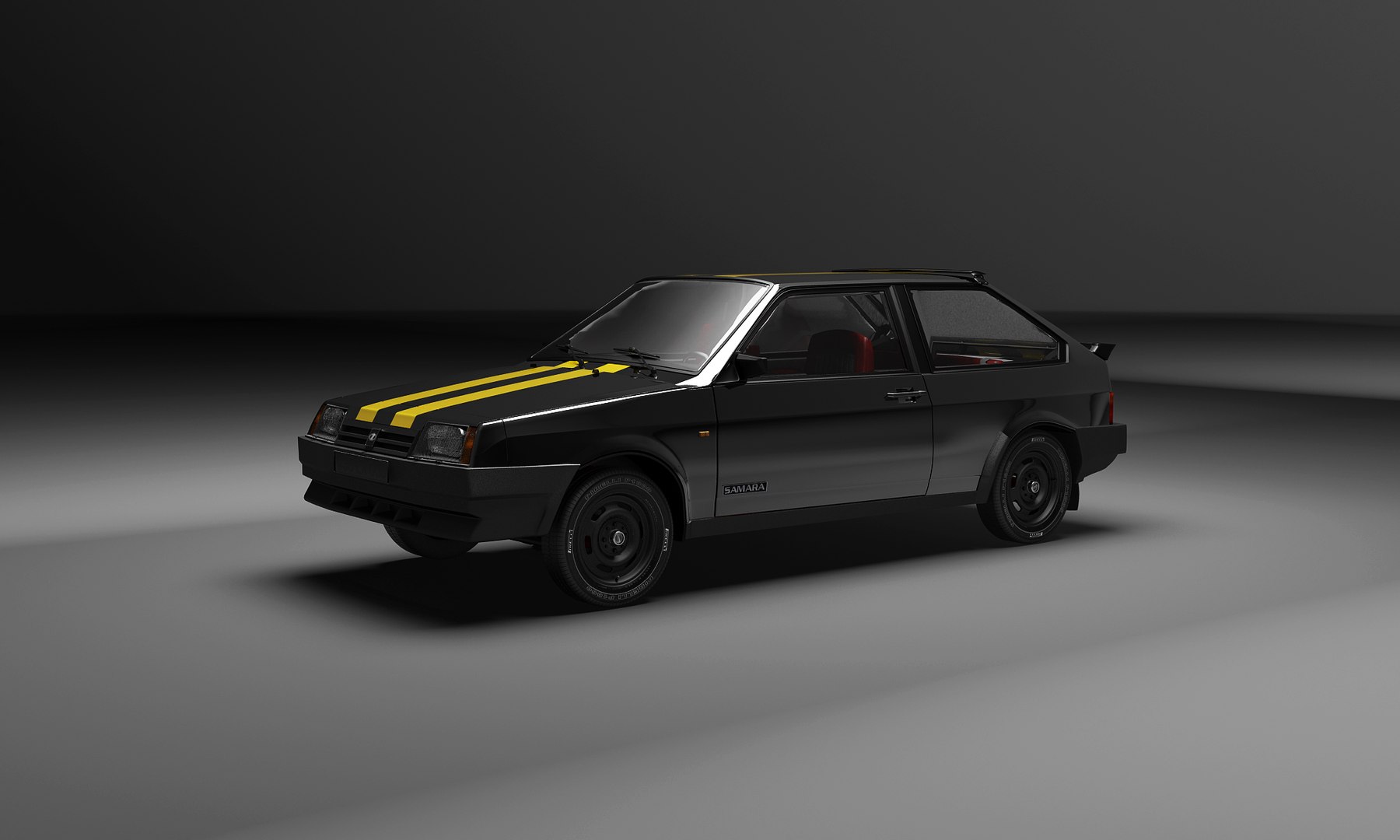 3d Model Vaz-2108 Soviet Russian
