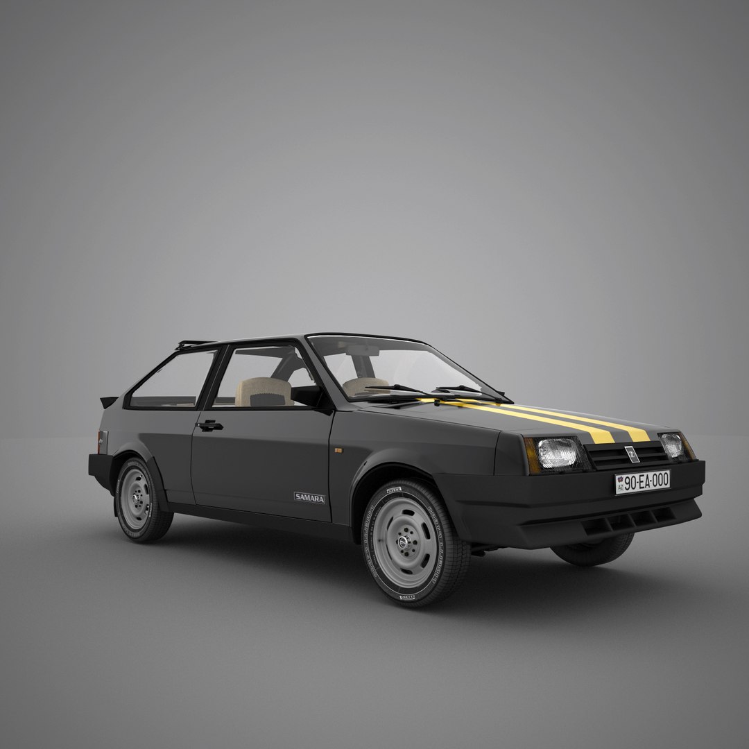 3d Model Vaz-2108 Soviet Russian