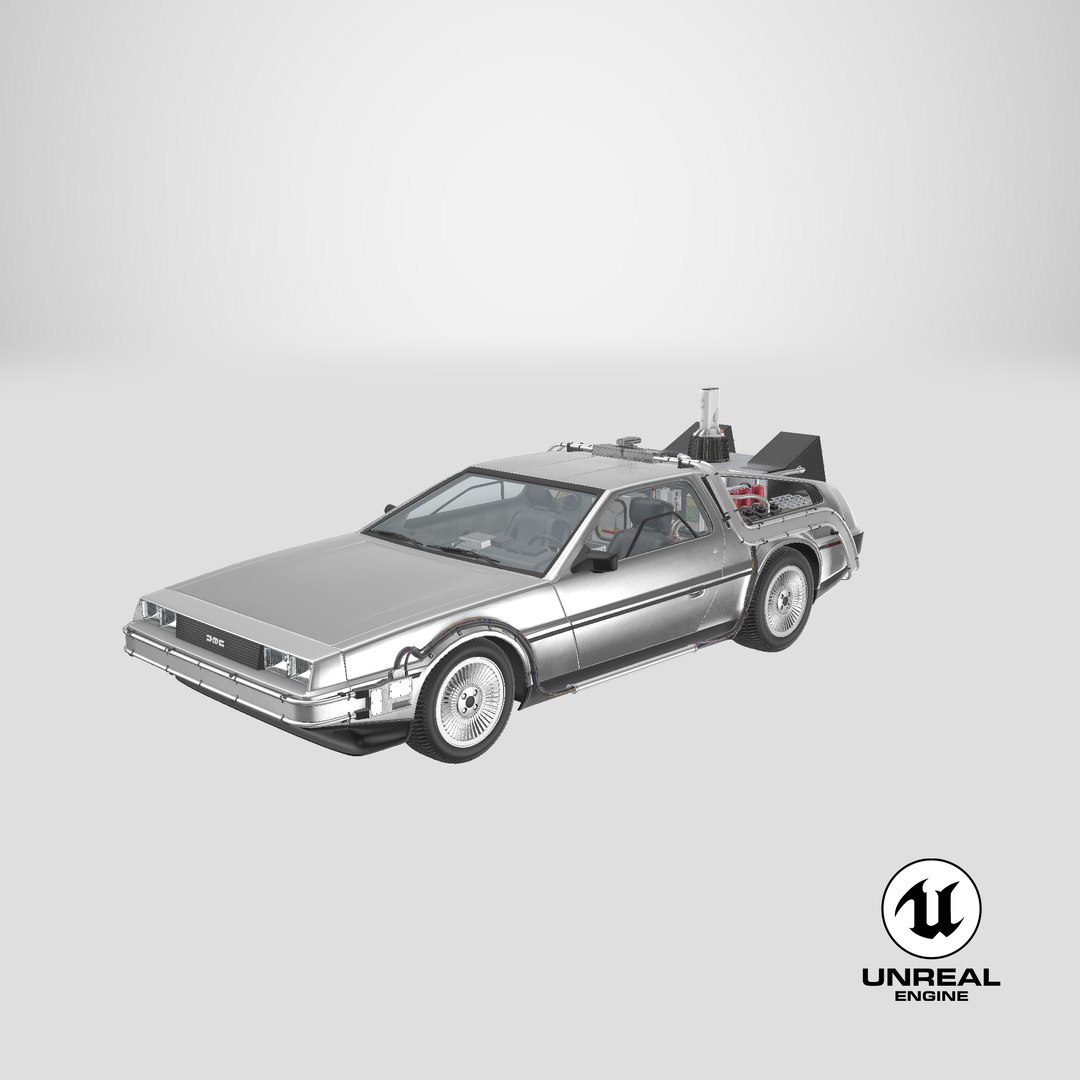 Delorean driving 3D model - TurboSquid 1339178