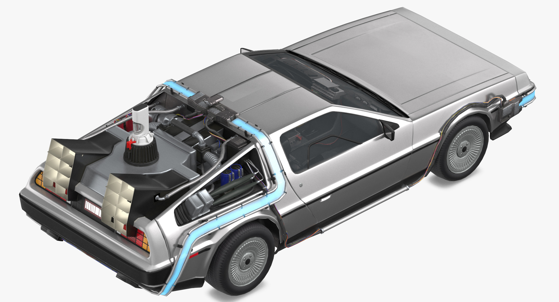 Delorean driving 3D model - TurboSquid 1339178