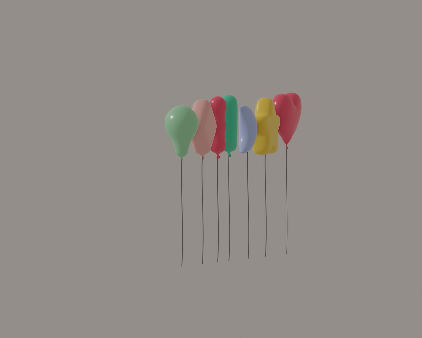 Balloons 3D - TurboSquid 2058567