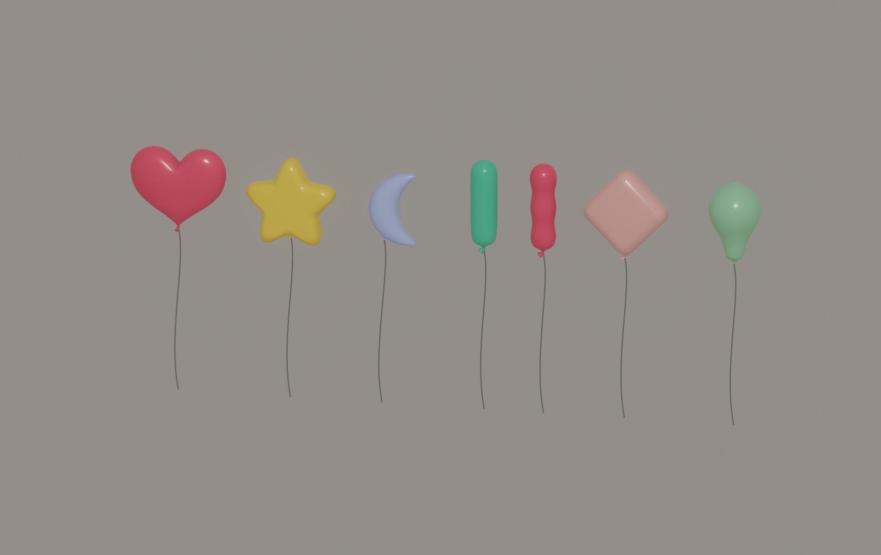 Balloons 3D - TurboSquid 2058567