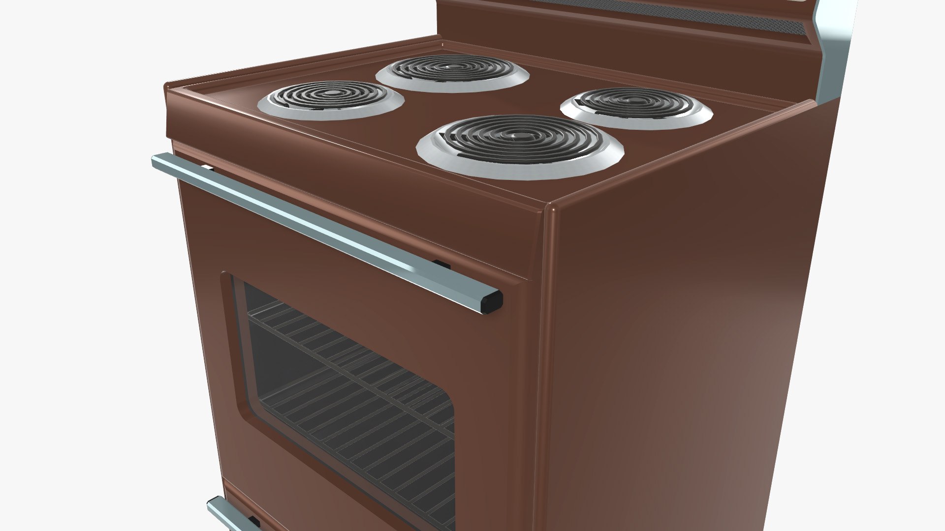 Retro Stove Oven - Kitchen Appliance 3D Model - TurboSquid 2259939